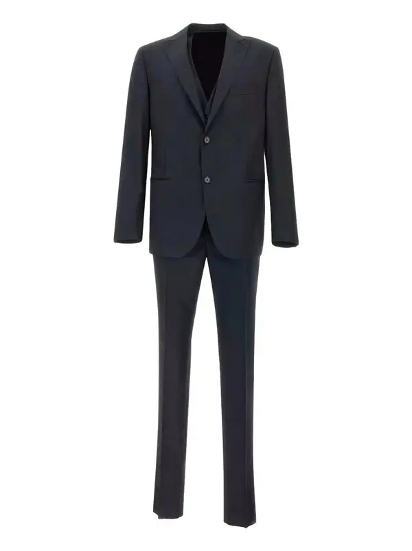 MARCHESANI Textured Three-piece Suit - Blue