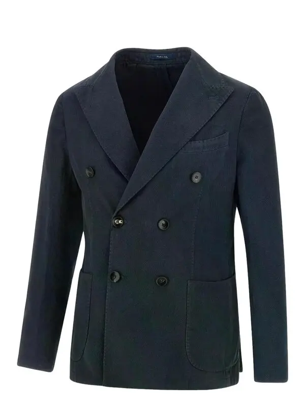 MARCHESANI Vanvitelli Peaked Lapels Double-breasted Jacket - Blue