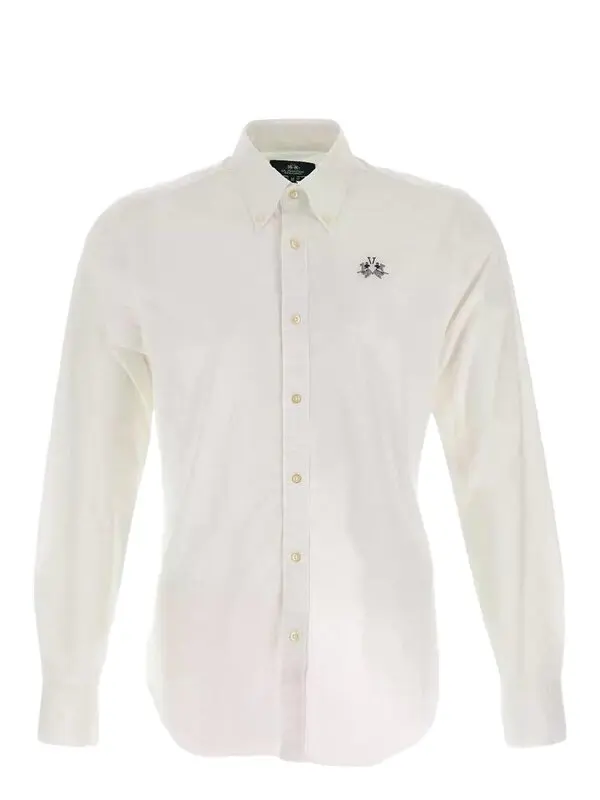 LA MARTINA Button-down Embroidered Shirt - White