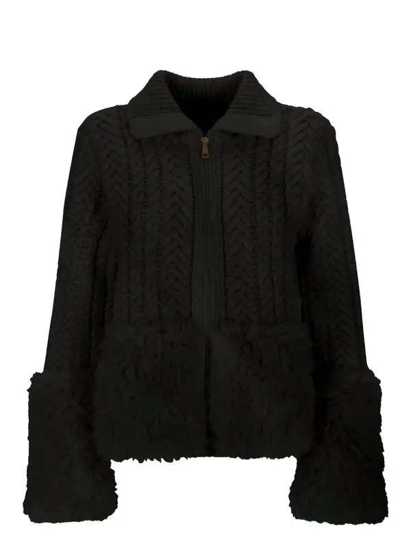Moncler Cable-knit Cardigan - Black