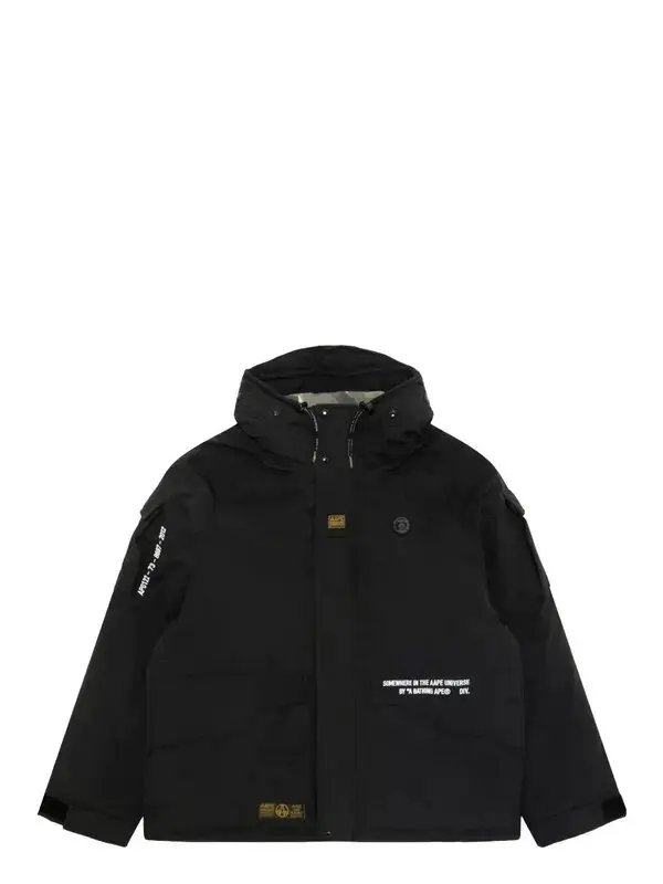 AAPE BY *A BATHING APE Hooded Patch-detail Jacket - Black