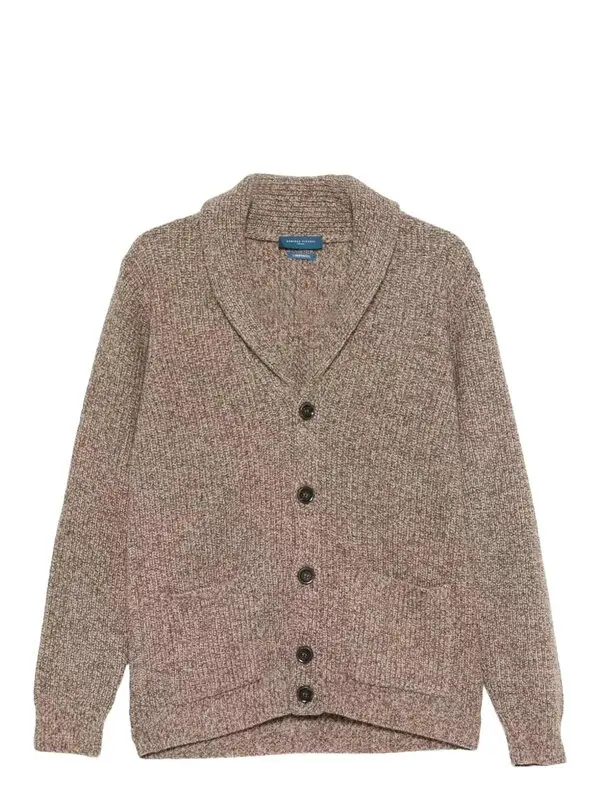 DANIELE FIESOLI Buttoned Shawl-collar Cardigan - Brown