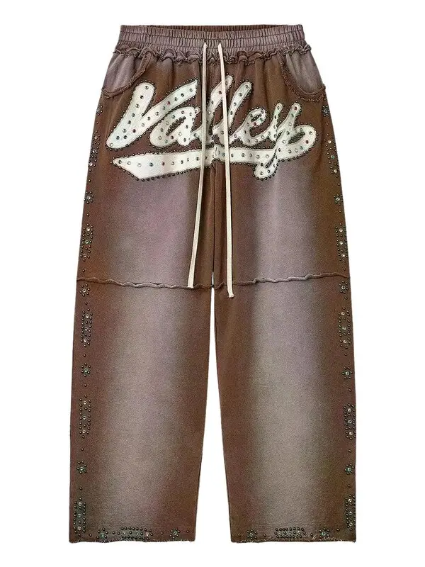 VALE FOREVER Jewelled Track Pants - Brown