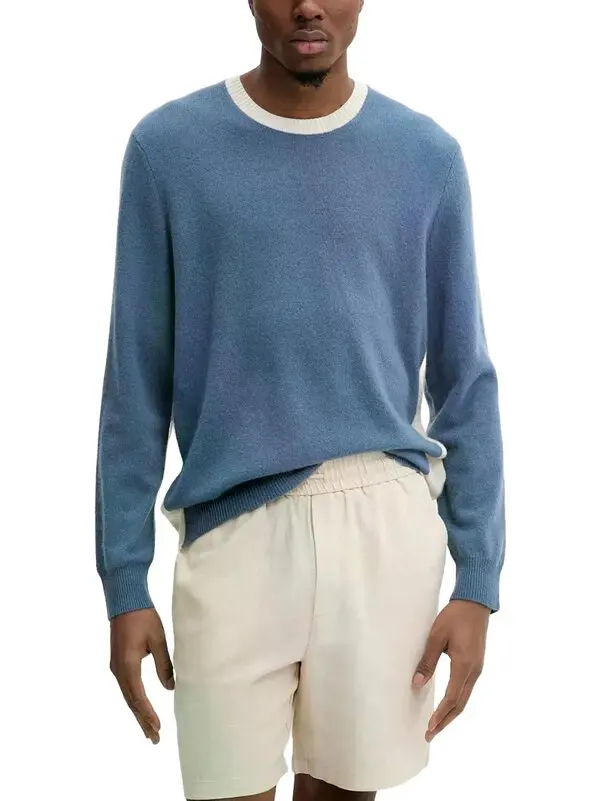 From Future Round Neck Sweater - Blue
