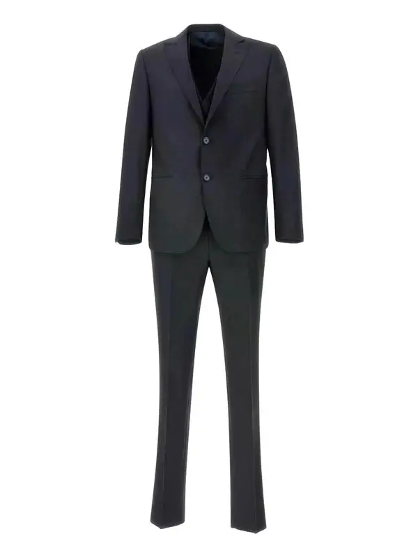 MARCHESANI Peak Lapel Three-piece Suit - Blue