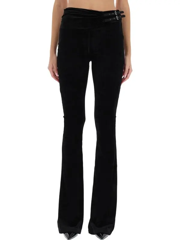 Versace Pants With Buckle Detail - Black