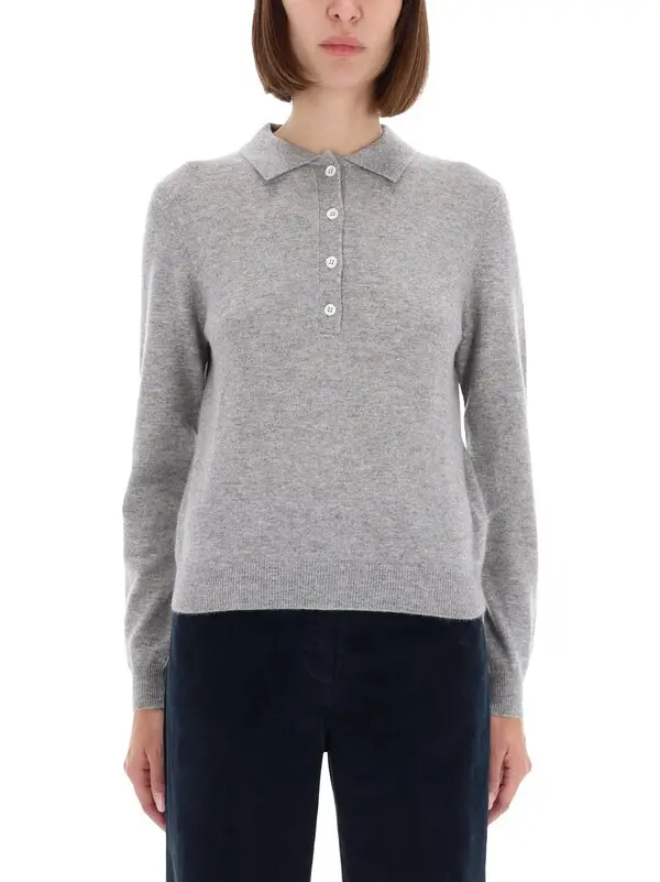 Aspesi Cashmere Polo Shirt - Grey