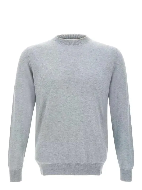 FILIPPO DE LAURENTIIS Long-sleeved Ribbed Sweater - Grey