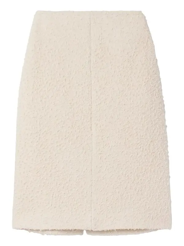 THE ROW Malva Brushed Wool And Llama Hair-blend Skirt - Neutrals