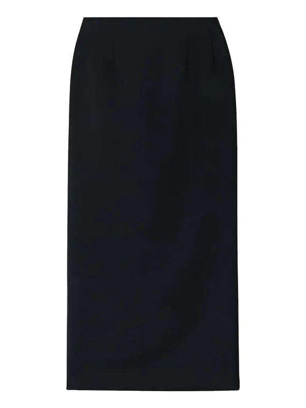 THE ROW Talor Wool Midi Skirt - Blue