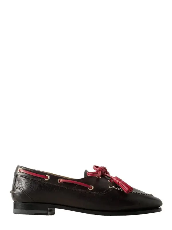 Bally Tasseled Leather Loafers - Brown