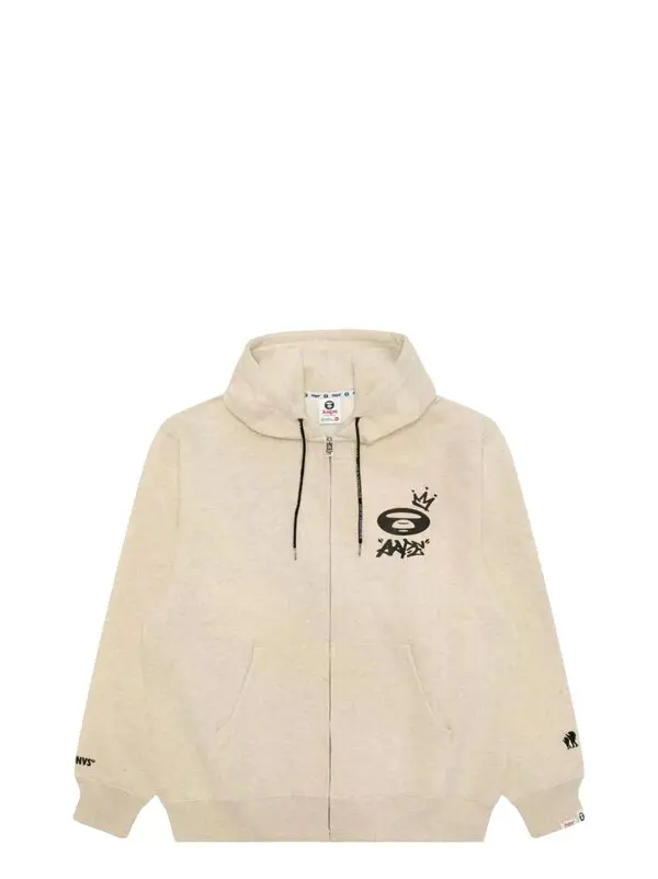 AAPE BY *A BATHING APE Graphic-print Hoodie - Neutrals