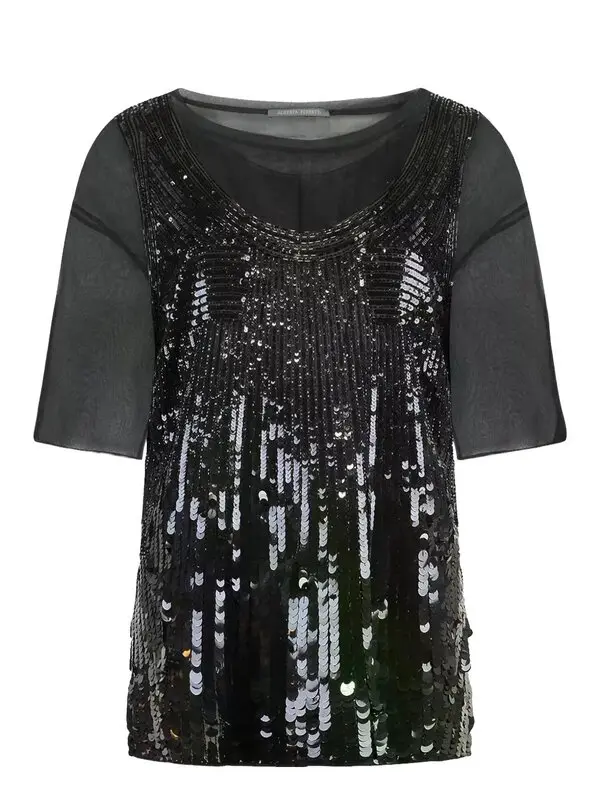 Alberta Ferretti Sequin-embellished Shirt - Black