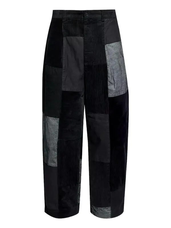 Comme Des Garçons Patchwork Corduroy Trousers - Black