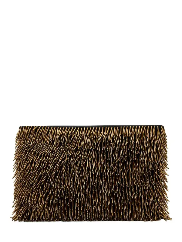 ALLSAINTS Bettina Beaded Clutch Bag - Yellow