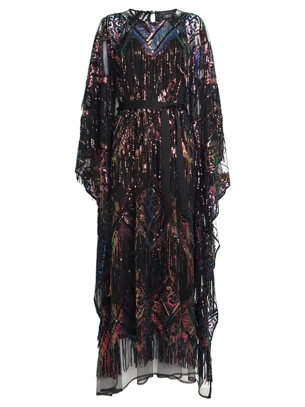 TALLER MARMO Sequin Casati Maxi Kaftan - Blue