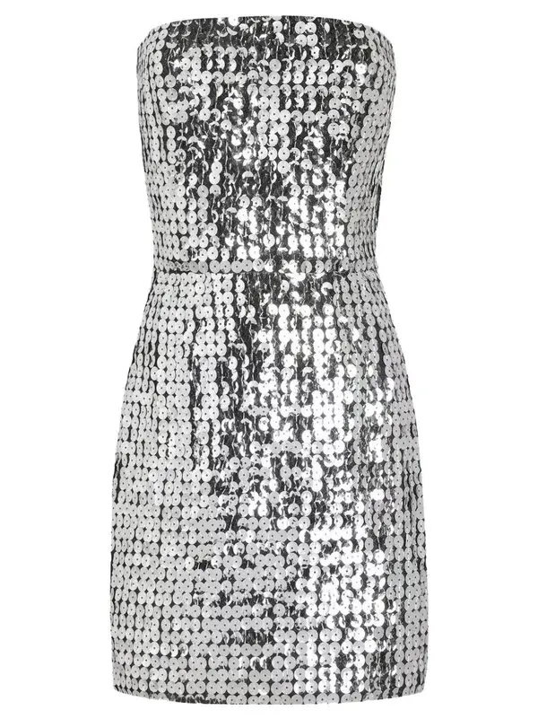 Dolce & Gabbana Sequin Mini Dress - Silver