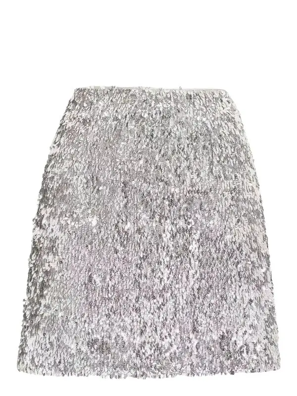 Dolce & Gabbana Sequined Mini Skirt - Silver