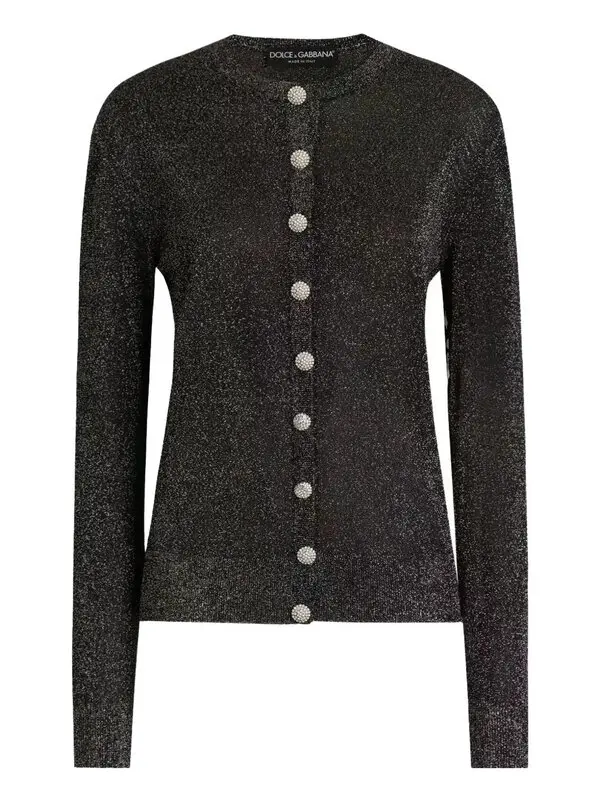 Dolce & Gabbana Metallic Cardigan - Black
