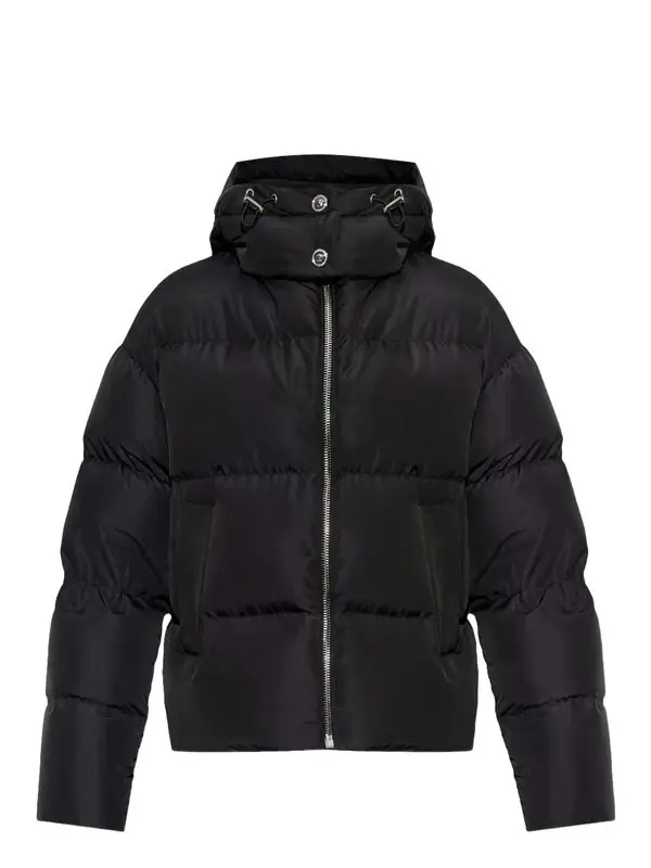 Versace Hooded Zip-fastening Jacket - Black
