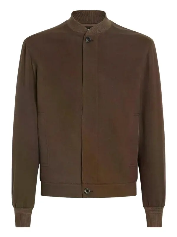 Zegna Oasi Cashmere Bomber Jacket - Brown