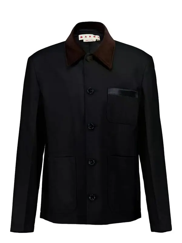Marni Pocket Collar Jacket - Black