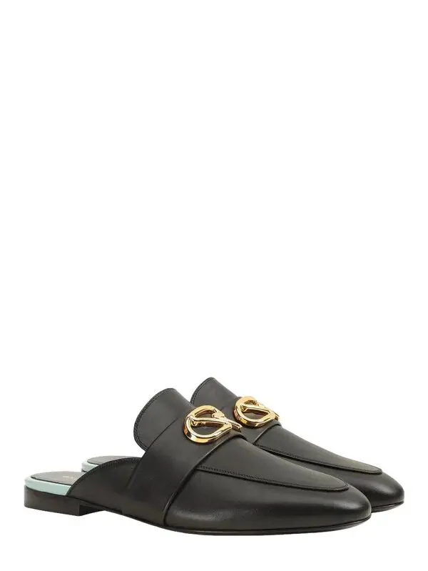 SERGIO ROSSI Logo-plaque Mules - Black