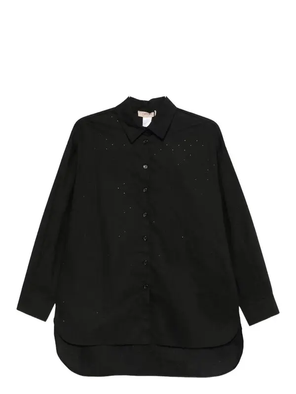 TWINSET Embellished Button Shirt - Black