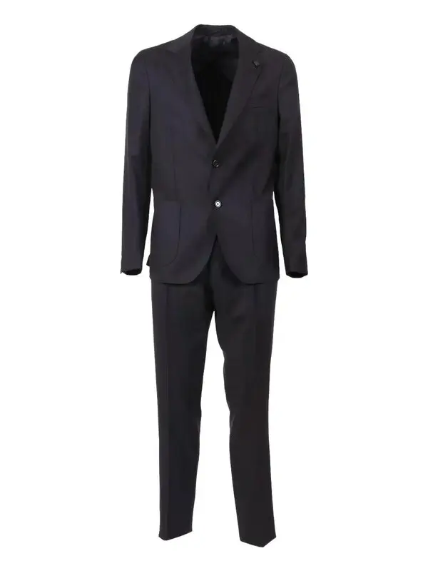 LARDINI Single-breasted Wool Suit - Blue
