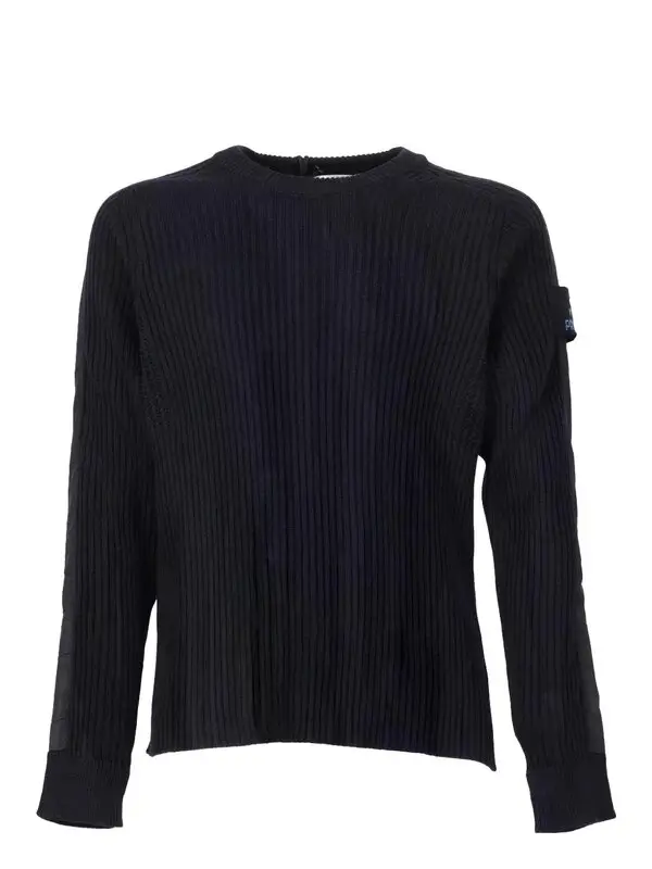 Premiata Ribbed Crew-neck Sweater - Blue