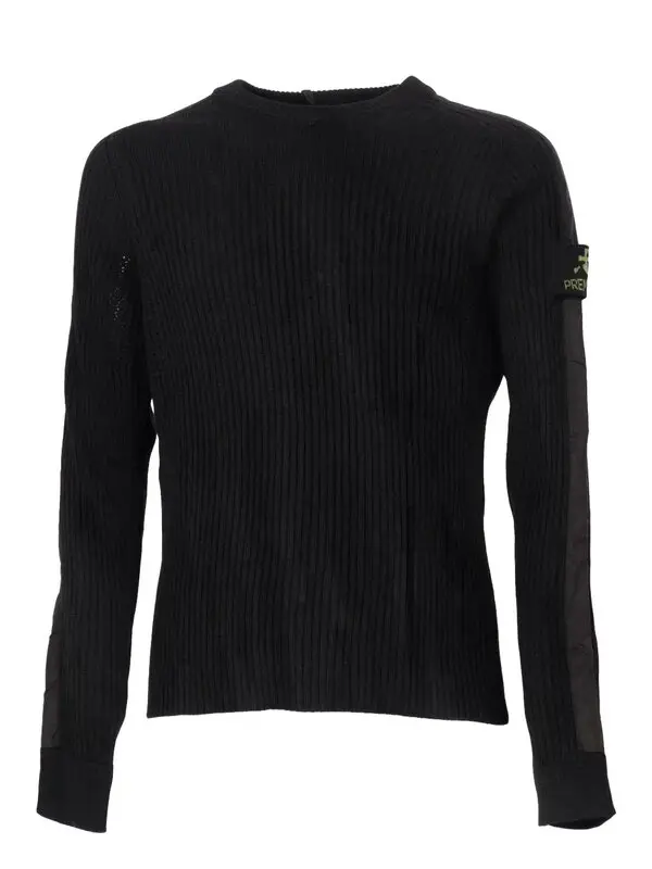 Premiata Crew-neck Ribbed Sweater - Black