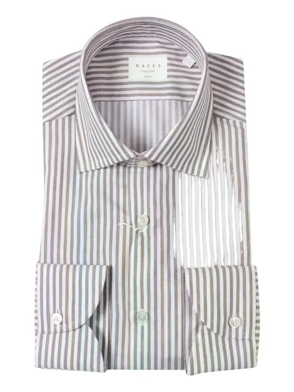 XACUS Striped Cotton Shirt - White