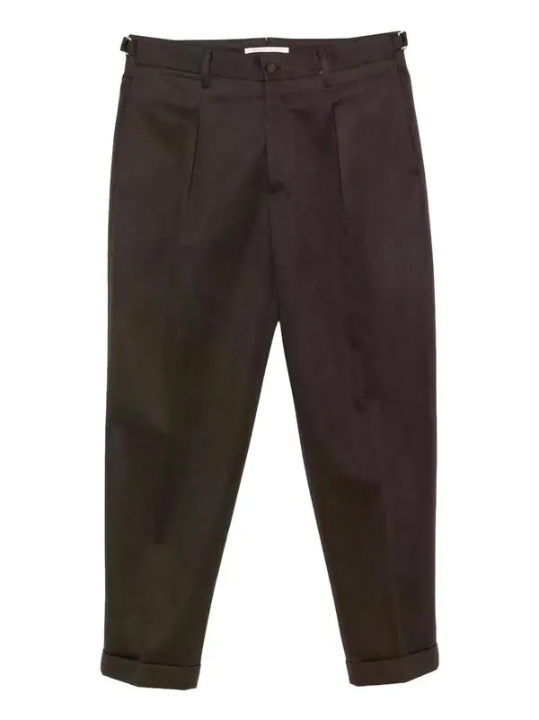 BRIGLIA 1949 Pleated Cuffed Trousers - Brown
