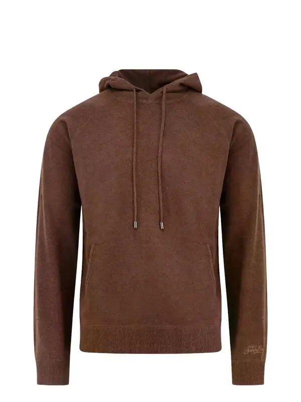 MC2 SAINT BARTH Hoodie With Front Pouch Pocket - Brown