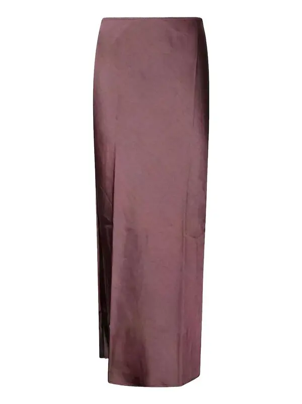 SAMSOE SAMSOE Silk Maxi Skirt - Purple