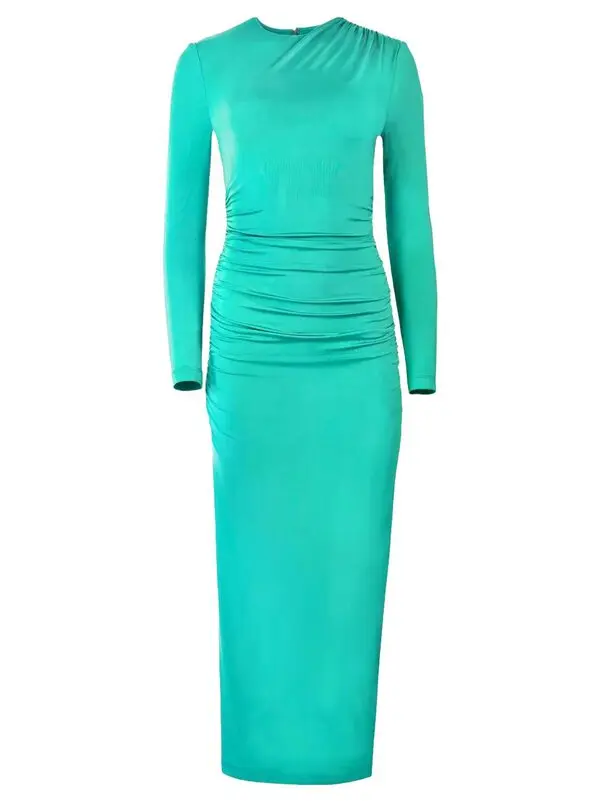Carolina Herrera Draped Jersey Midi Dress - Green