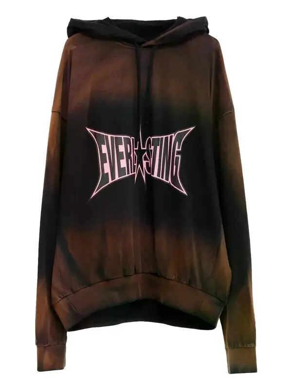 PEPA SALAZAR Graphic Print Hoodie - Brown