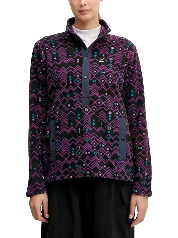 HAGLOFS Patterned Fleece Sweatshirt - Purple