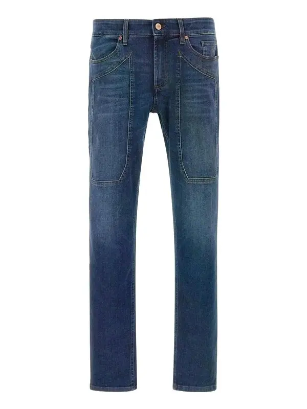 JECKERSON Five-pocket Stitching Jeans - Blue