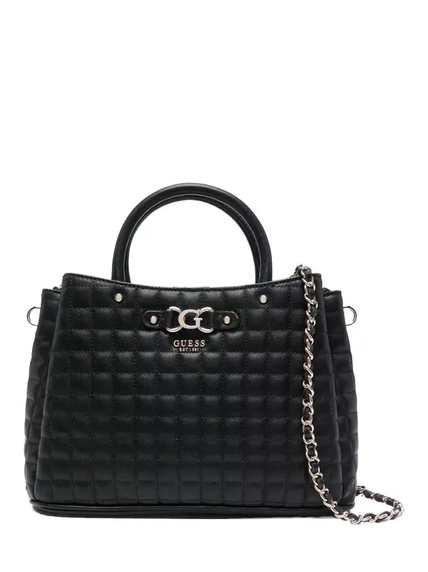 Guess Quilted Tote Bag - Black
