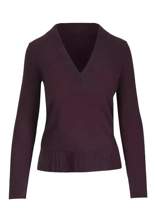 Veronica Beard Coleta V-neck Sweater - Purple