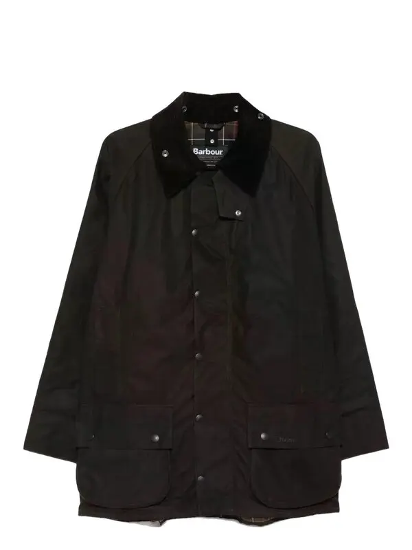 Barbour Button-up Corduroy-collar Coat - Brown