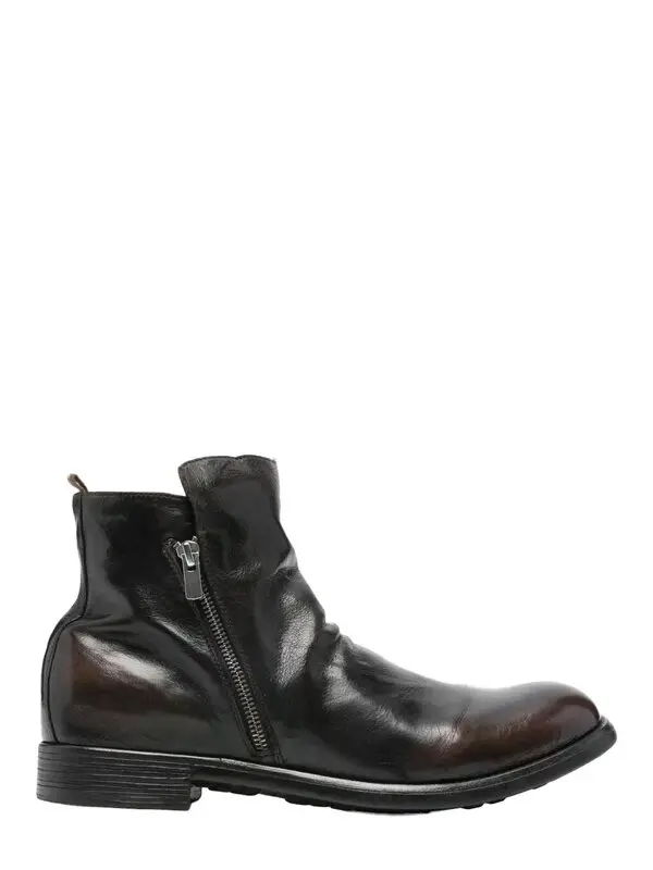 Officine Creative 30mm Chronicle Zip Leather Boots - Black