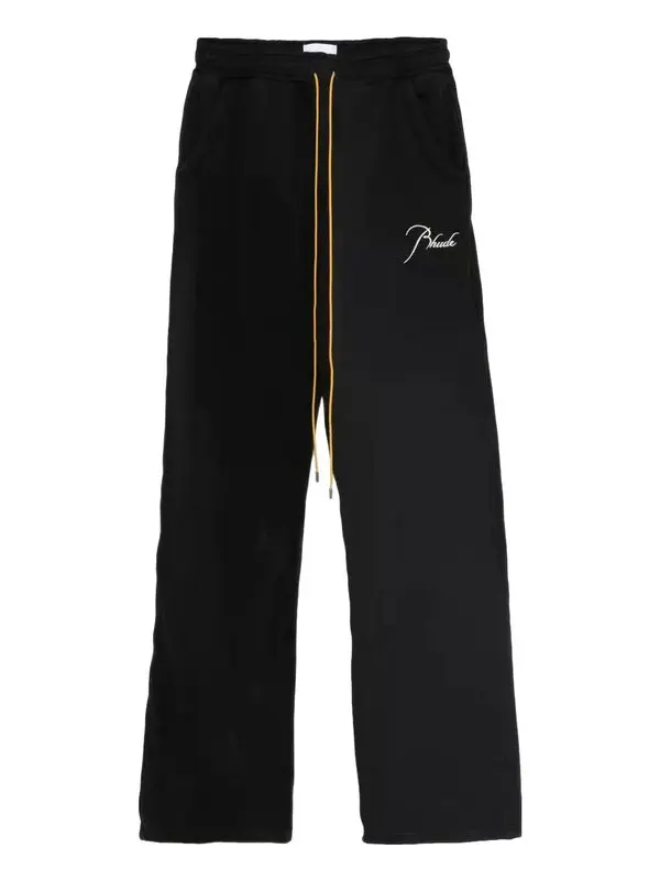 Rhude Logo-embroidered Track Pants - Black