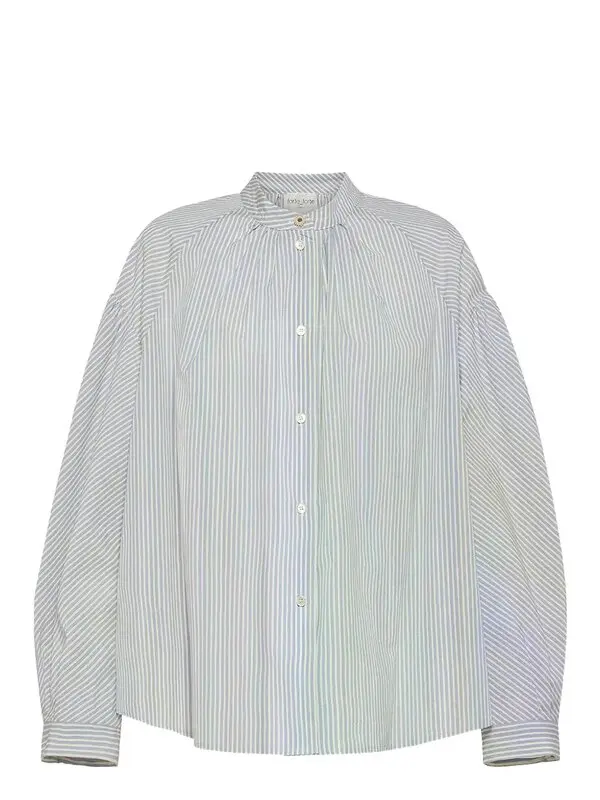 FORTE_FORTE Striped Buttoned Shirt - Blue