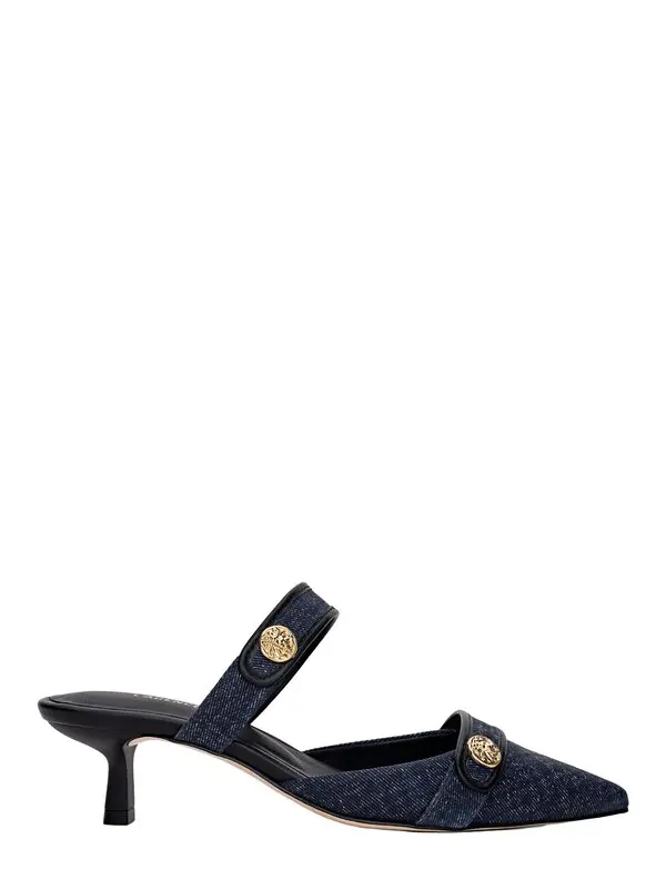 L'Agence Gilliane Heeled Mule - Denim Blue