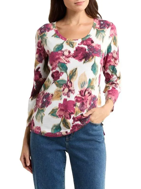 Tommy Bahama Floral Cotton T-shirt - Coconut