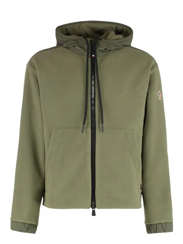 Moncler Hooded Zip-up Sweatshirt - Green