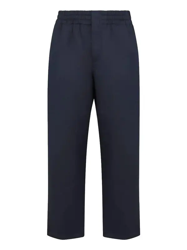 Bottega Veneta Silk And Cotton Twill Trousers - Blue