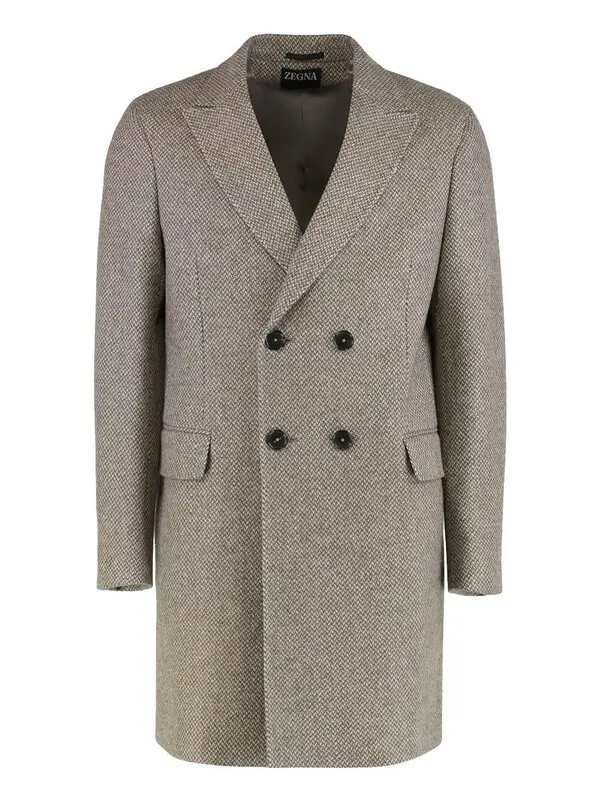 Zegna Wool And Cashmere Coat - Beige